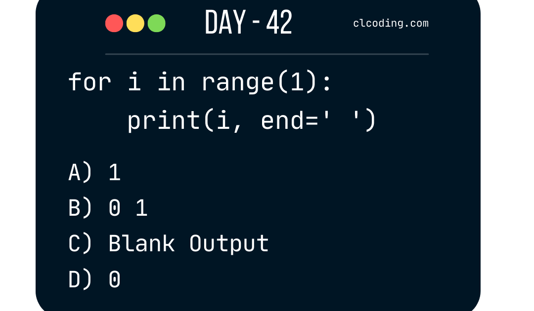 Python Coding Challenge Day 42 What Is The Output Of The Following Python Code ~ Computer